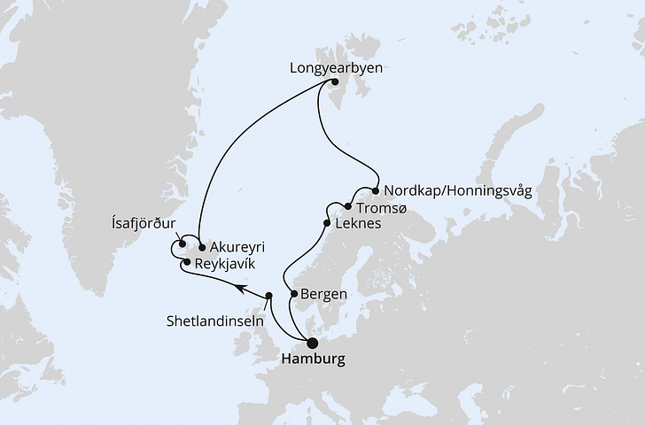 Nordeuropa mit AIDA - AIDAluna - Highlights am Polarkreis